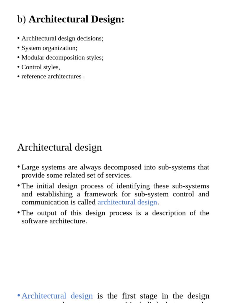 Module-4 - B) Architectural Design | PDF | System | Modular Programming