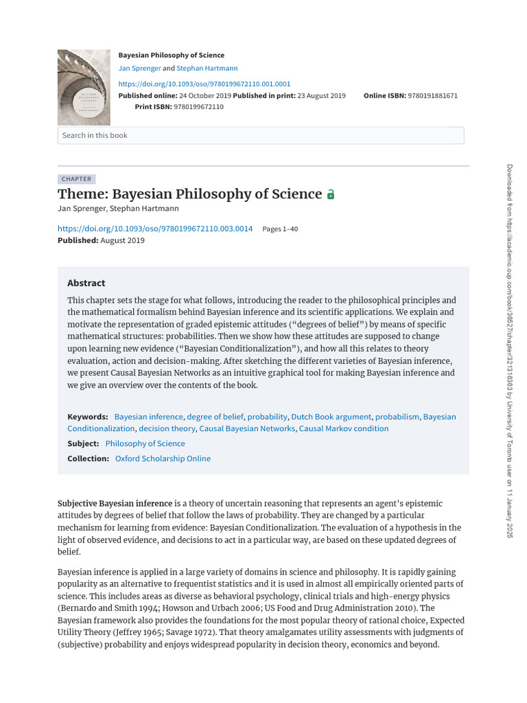 Bayesian philosophy | PDF | Bayesian Inference | Bayesian Probability