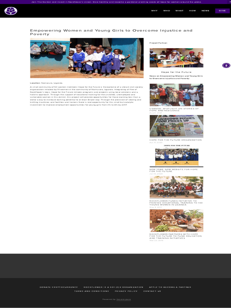 Empowering Women and Young Girls To Overcome Injustice and Poverty ...