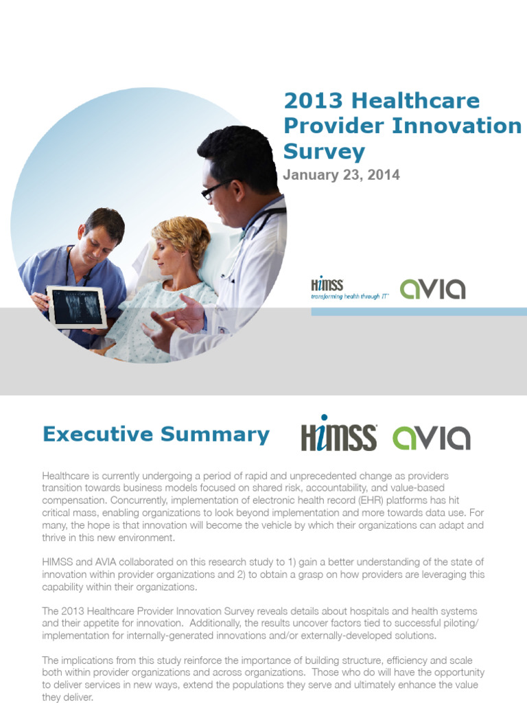 HIMSS - Innovation-Survey-Full-Results | PDF | Innovation | Electronic Health Record