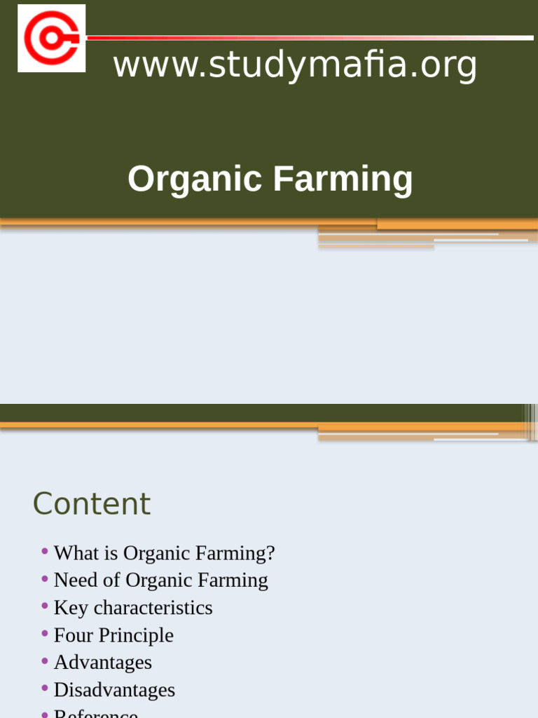 NT-Organic-Farming-PPT | PDF | Organic Farming | Agriculture