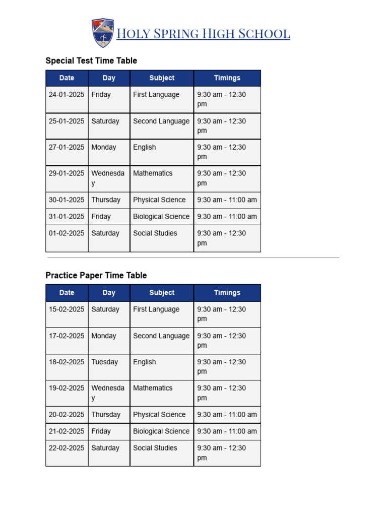 G10 - Special - Practice Tests TT | PDF | Mathematics