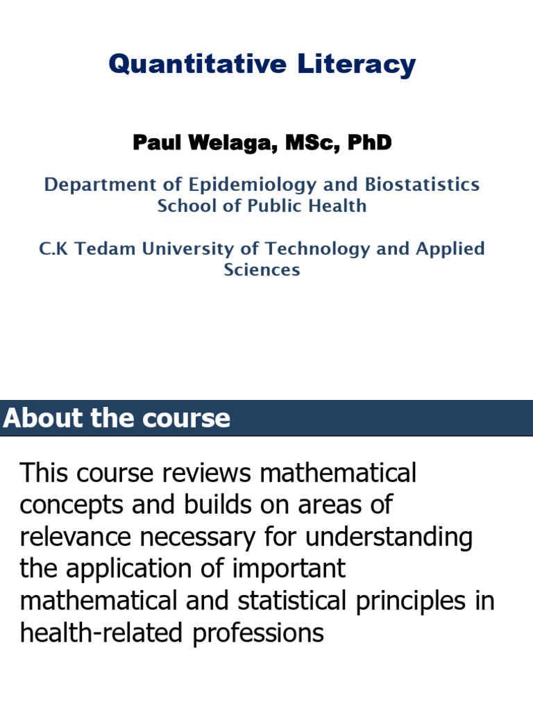 Quantitative Literacy-Percents-ratios-proportions_Lecture1 | PDF ...