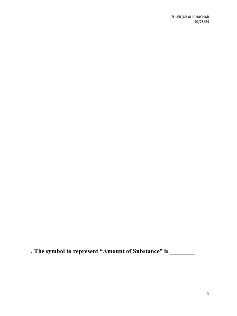 physics mcqs | PDF | International System Of Units | Mole (Unit)