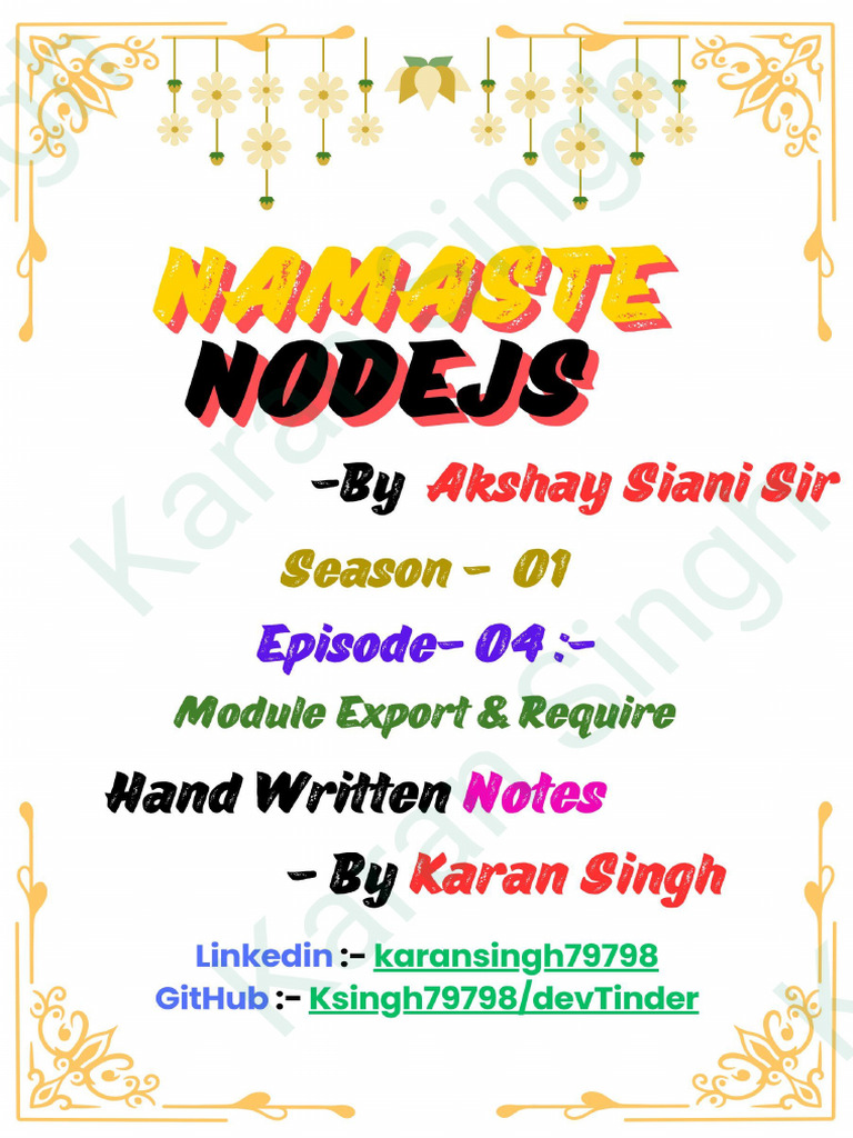 Module Export & Require | PDF