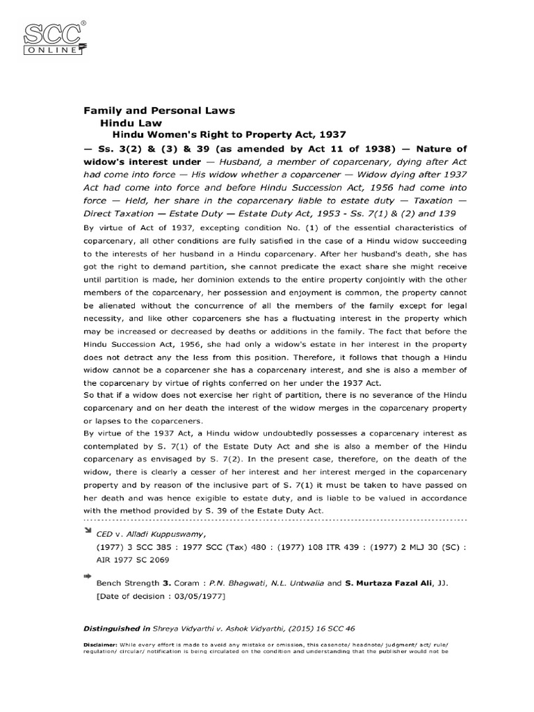 CED v. Alladi Kuppuswamy, (1977) 3 SCC 385 | PDF