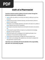 Pharmacist Oath | PDF