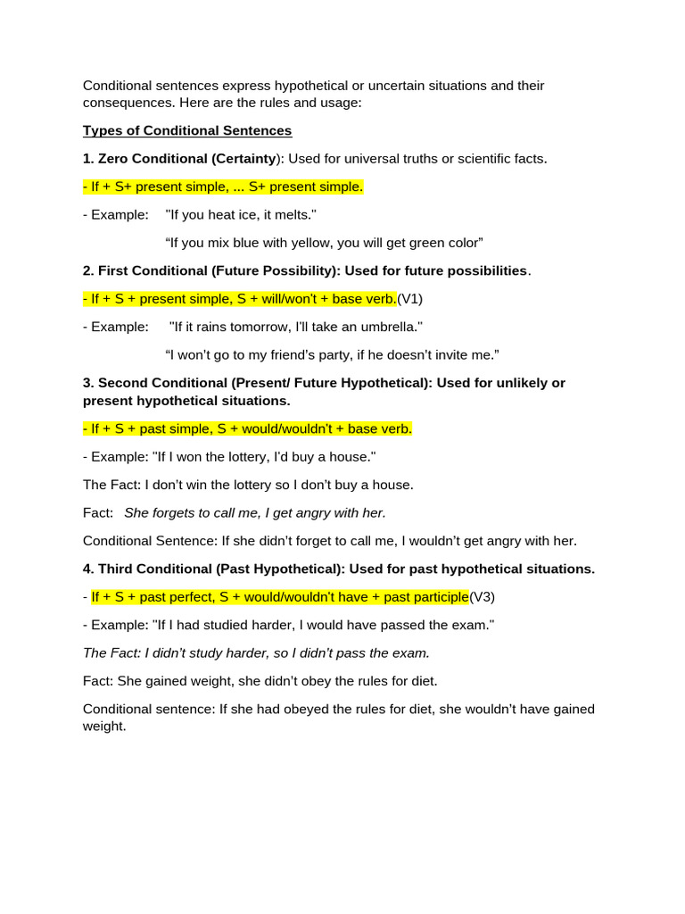 Conditional Sentences | PDF | Semantics | Syntax