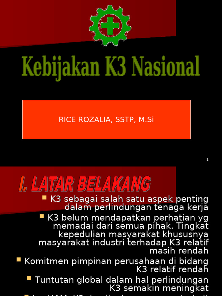 Kebijakan k3 Nasional | PDF