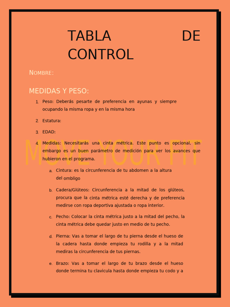 Tabla de Control | PDF
