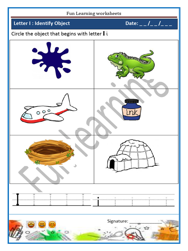Letter I - Identify | PDF