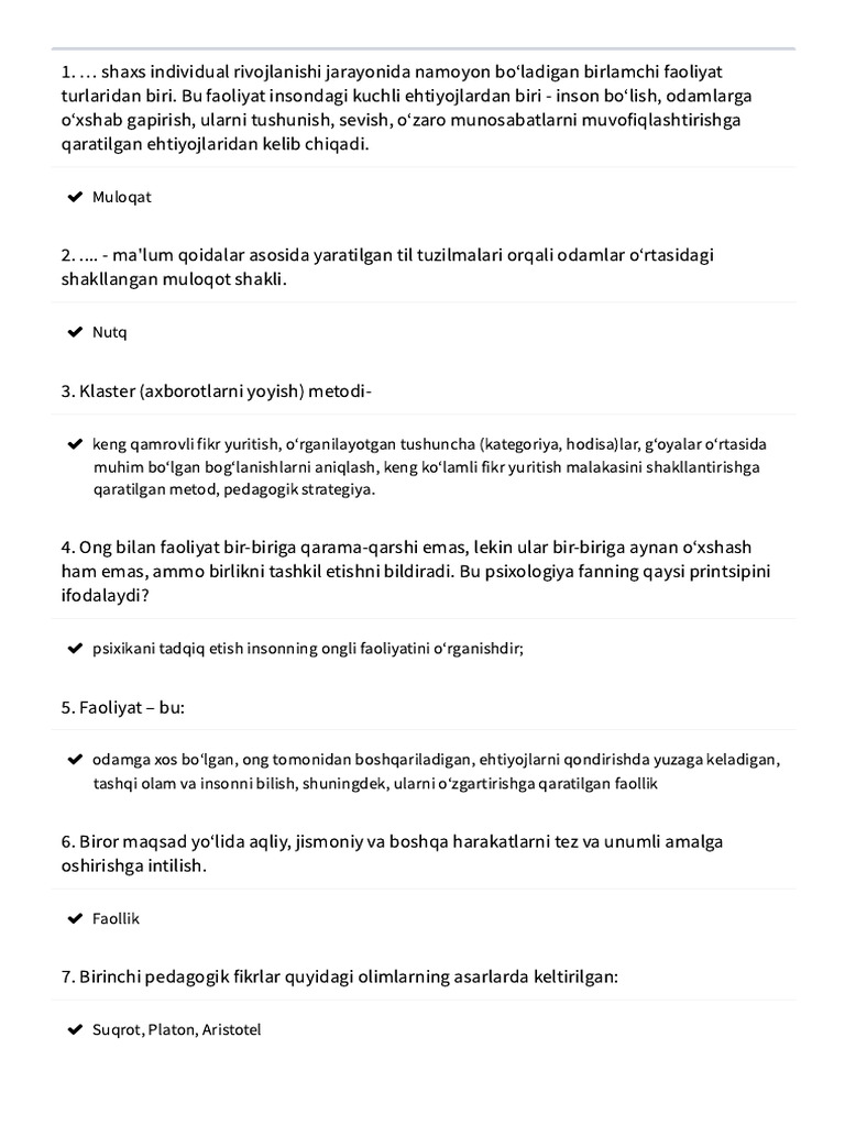 Pedagogika. Psixologiya _ HEMIS Student axborot tizimi | PDF