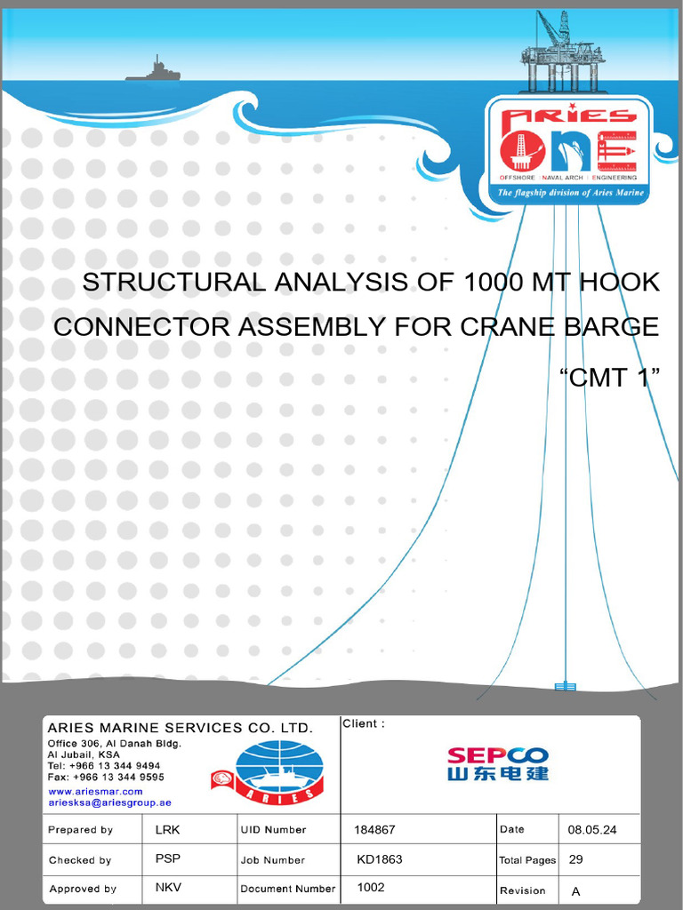 Kd1863 - 1002 - Structural Analysis of 1000 MT Hook Connector Assembly ...