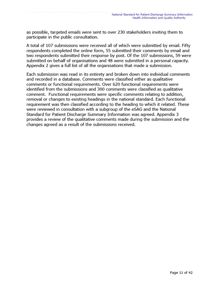 National Standard Patient Discharge Summary - 11 | PDF
