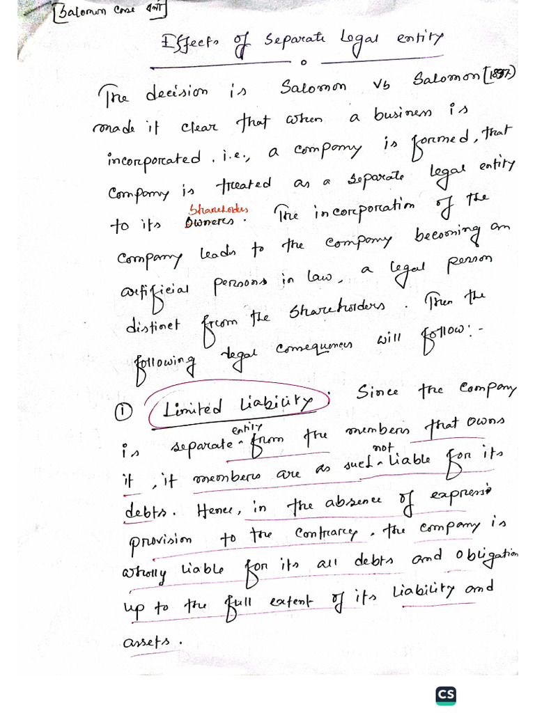 Separate Legal Entity | PDF