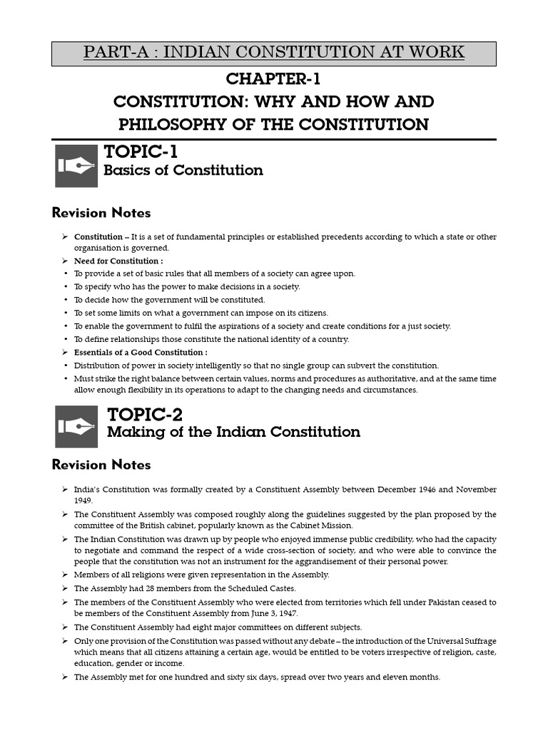Indian Constitution: Key Concepts & Rights | PDF | Heads Of State ...