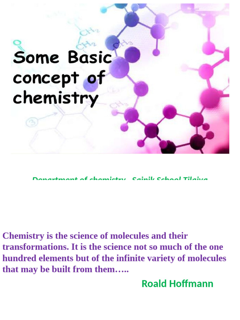 Chapter-1-PPT | PDF | Molecules | Atoms