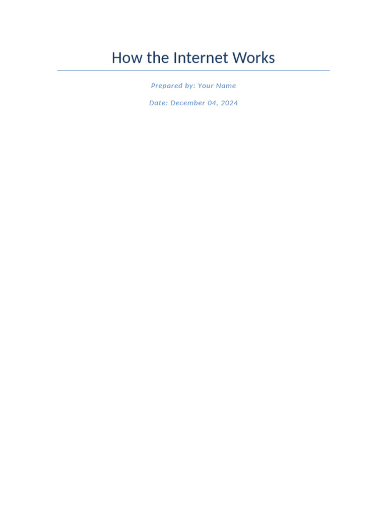 How_the_Internet_Works | PDF | Internet | Computer Network