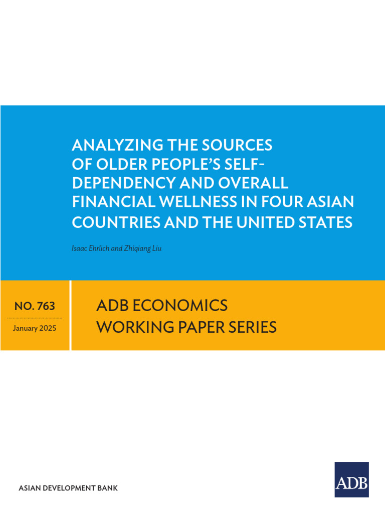 Ewp 763 Sources Older People Self Dependency | PDF | Retirement | Wealth