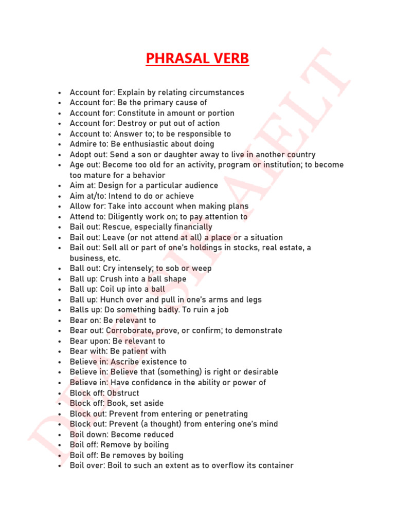 Phrasal Verb-1 | PDF | Bribery