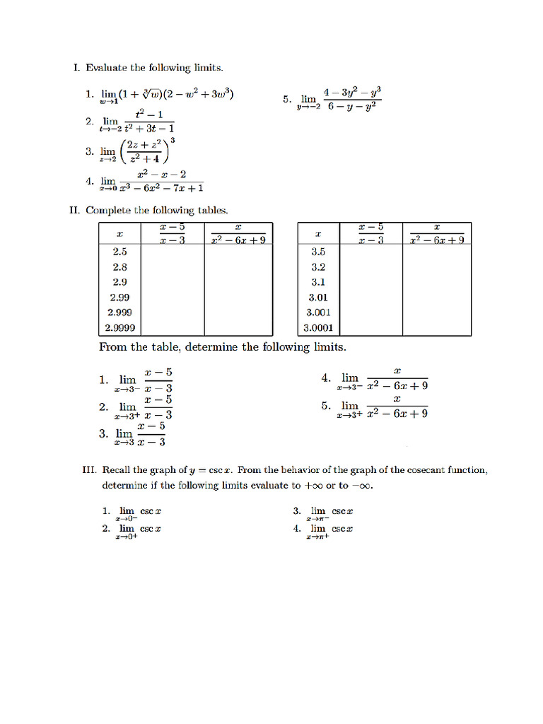 Worksheet-for-Basic-Calculus | PDF