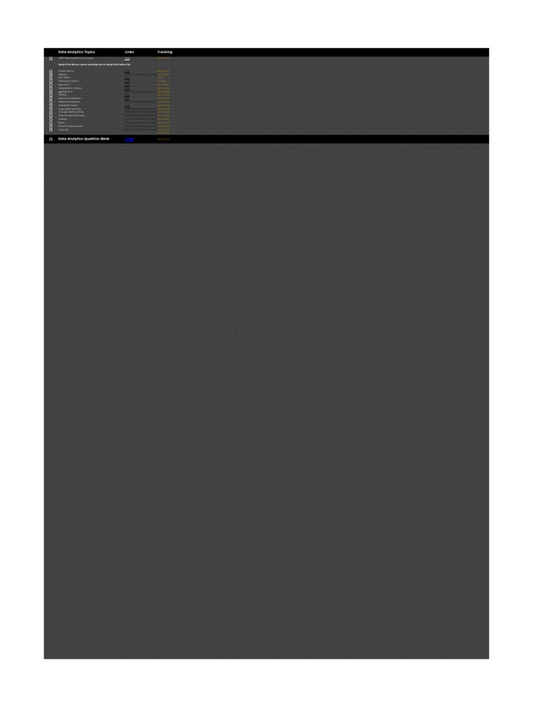 Data Analytics Preparation Sheet | PDF | Data Analysis | Statistics