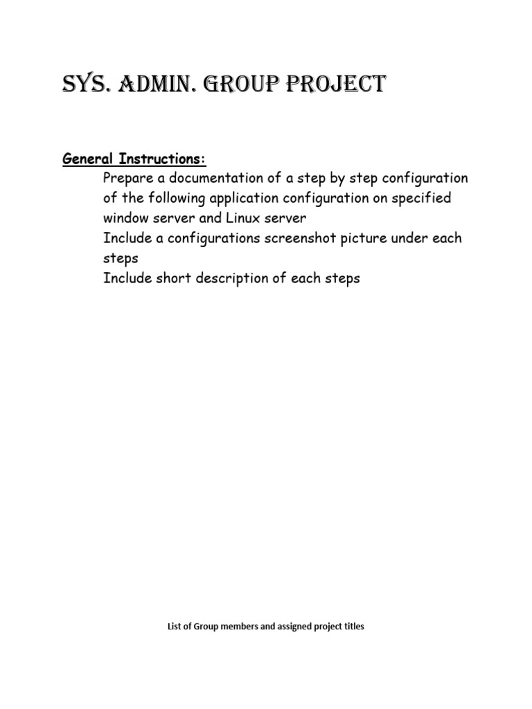 Sys admin project W | PDF | Application Layer Protocols | Network Service