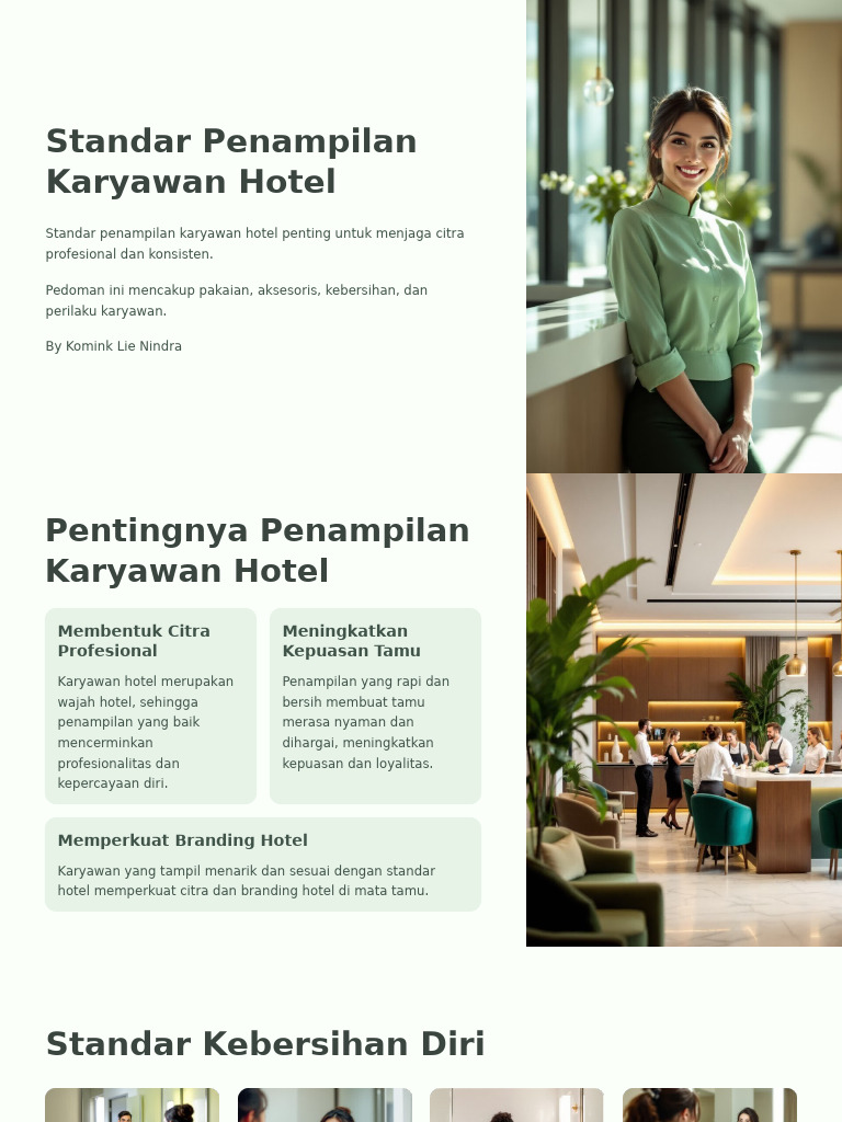 Standar Penampilan Karyawan Hotel | PDF