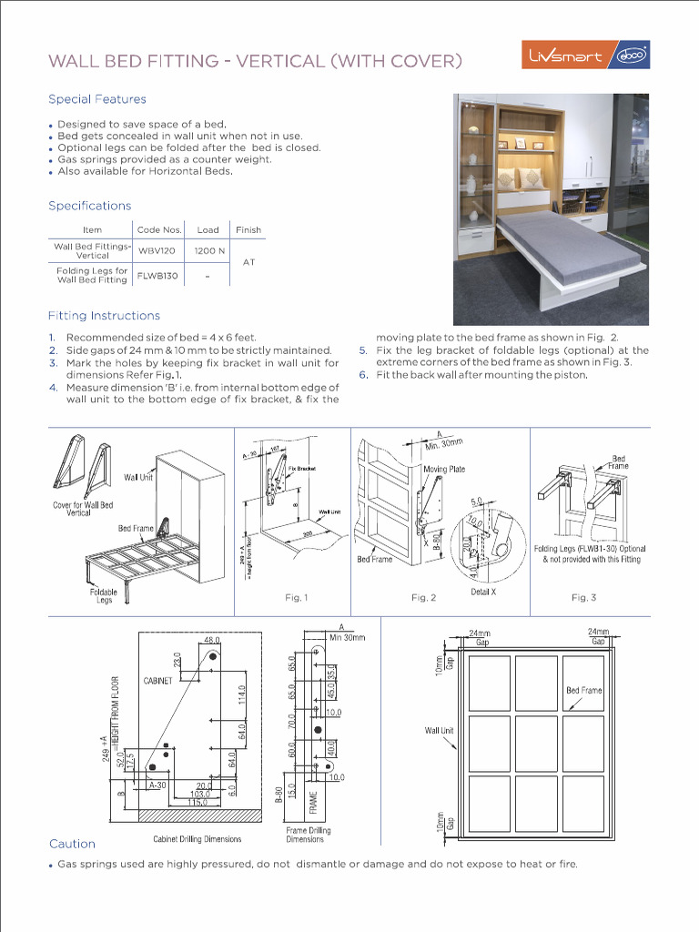 Wall Bed Fittings Vertical | PDF