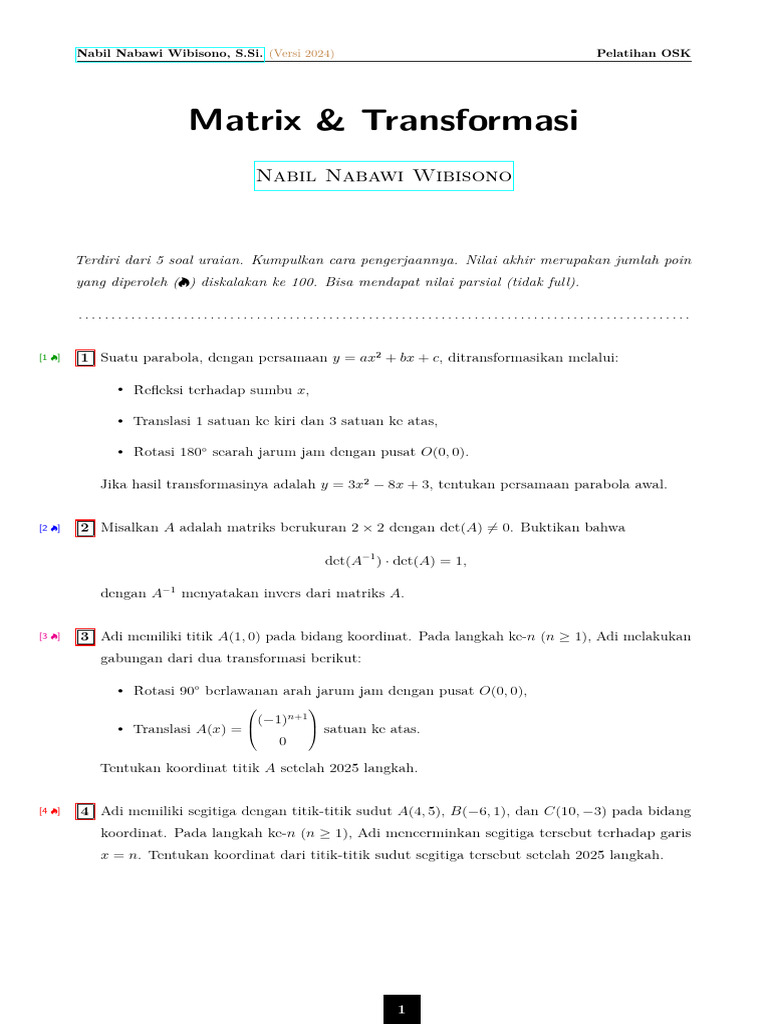 1732946118-G3 Matrix Dan Transformasi | PDF
