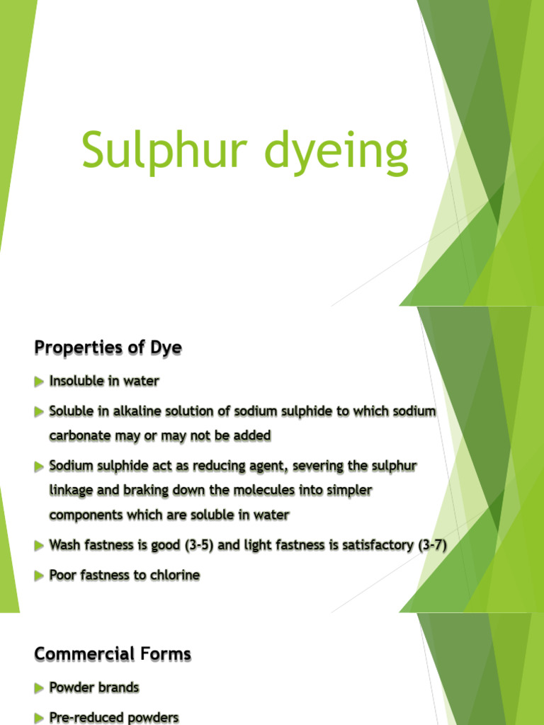Sulphur Dyeing | PDF