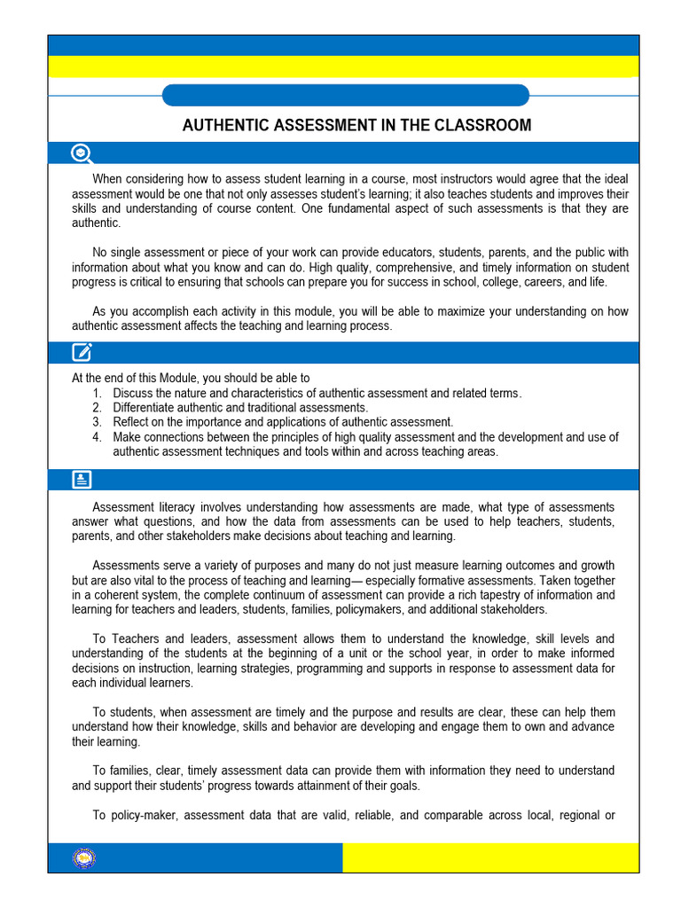 Assessment in Learning 2-Study Guide 1 | PDF | Educational Assessment ...