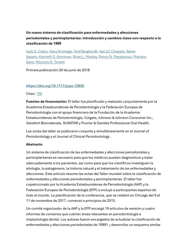 Articulo de Perio | PDF | Especialidades Medicas | Odontología