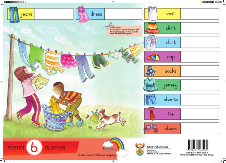 Grade 1 SAL Poster 6 - Clothes | PDF
