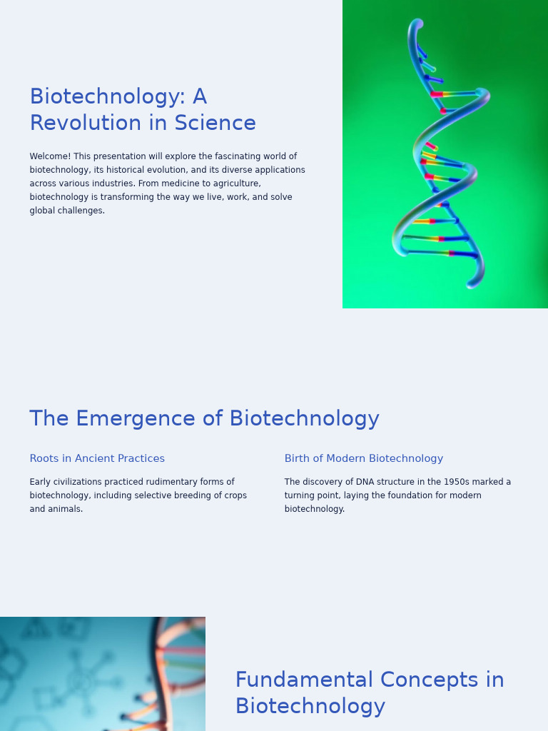 Biotechnology A Revolution in Science | PDF | Biotechnology | Genetic ...