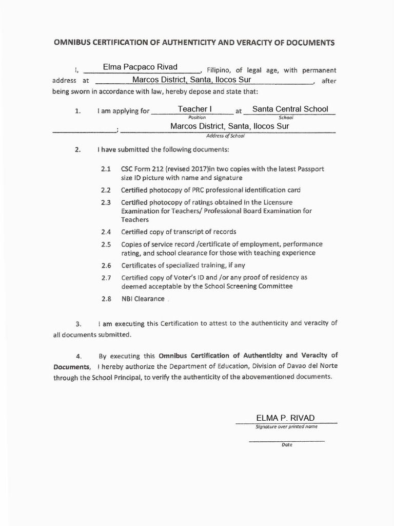 Omnibus Certification of Authenticity and Veracity of Documents.pdf ...