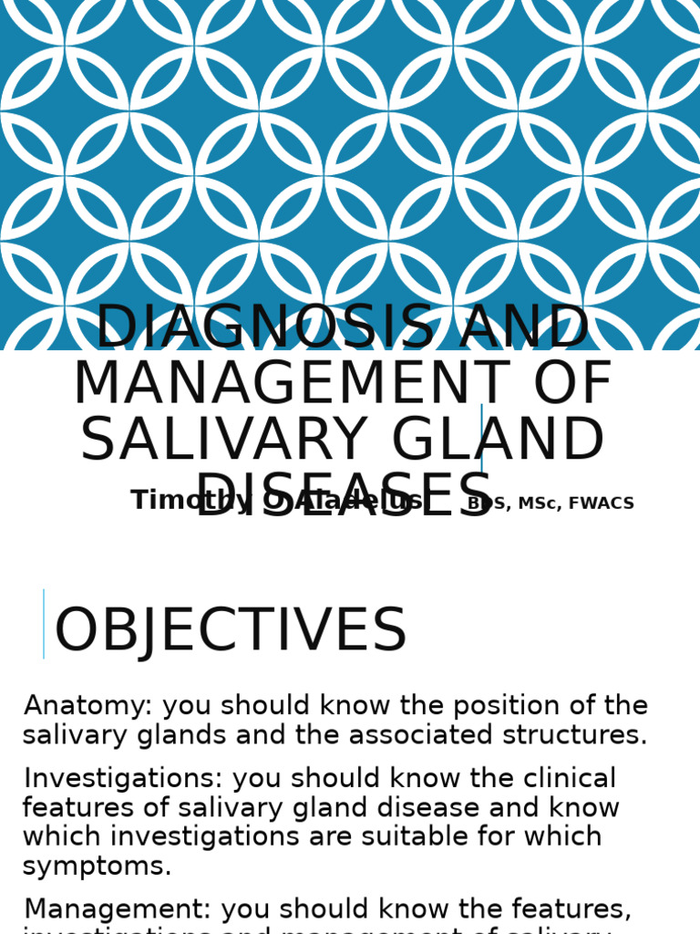 Salivary Gland Disease Management Guide | PDF | Saliva | Adenoma