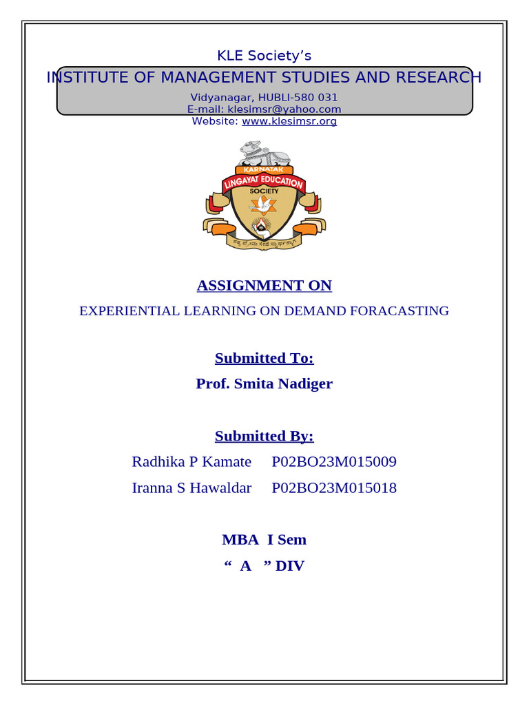 Front Page MBA-I | PDF