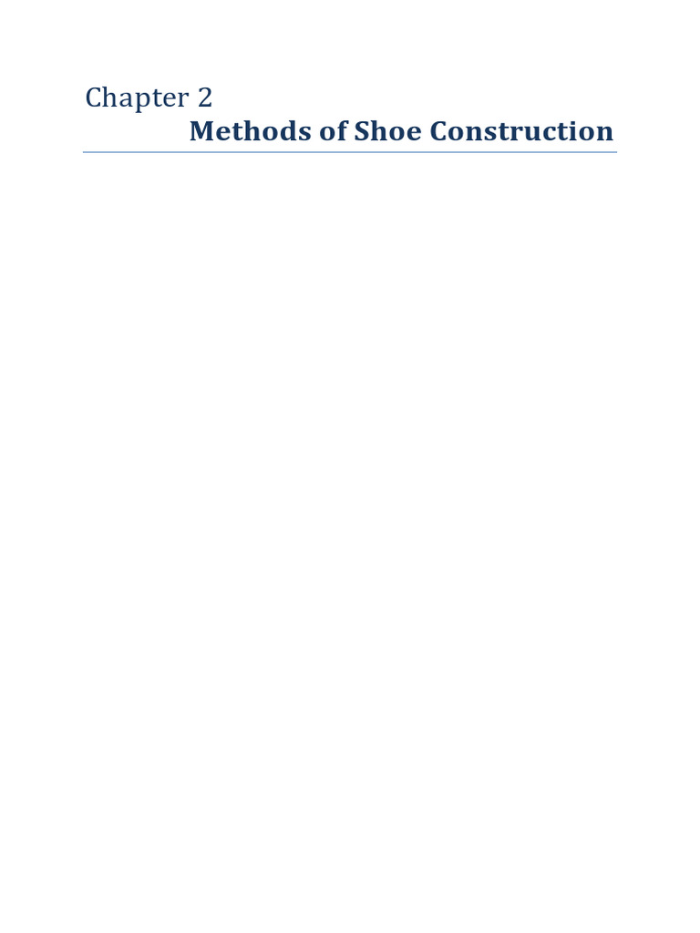 Chapter-2-Methods of Shoe Construction | PDF | Shoe | Adhesive
