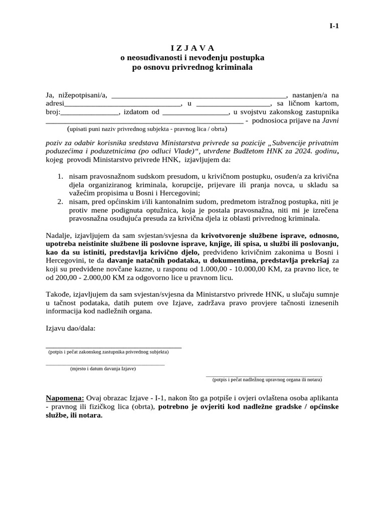 I Z J A V A I 1 - o Neosudivanosti | PDF