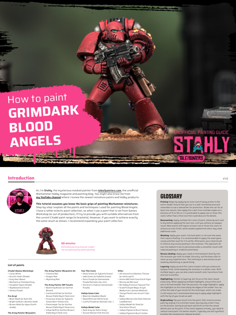 Grimdark Blood Angels | PDF | Paint | Varnish