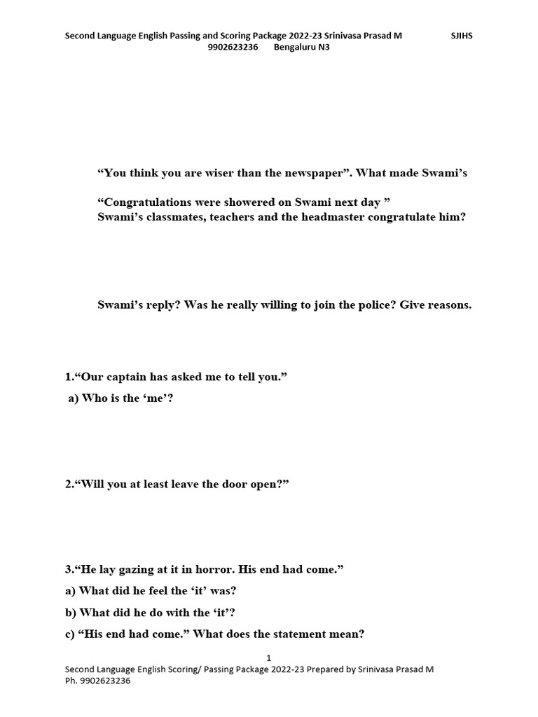 English Exam Prep Guide 2022-23 | PDF | English Language | Verb