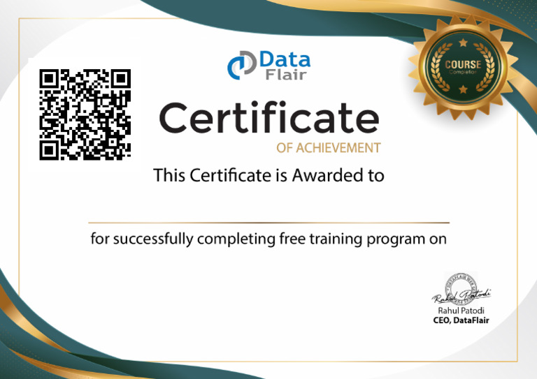 Introduction To Data Analysis Using Python Certificate Free Data Analysis Using Python Course
