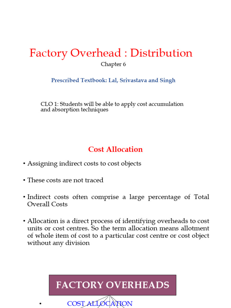 Factory Overheads | PDF | Depreciation | Economies