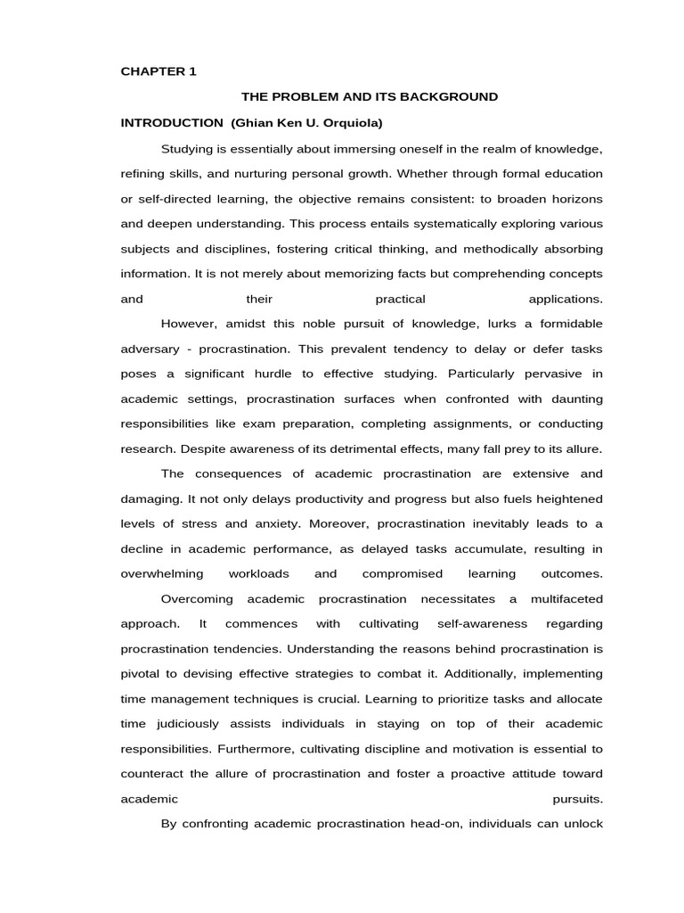 Academic procrastination | PDF | Professional Skills | Procrastination