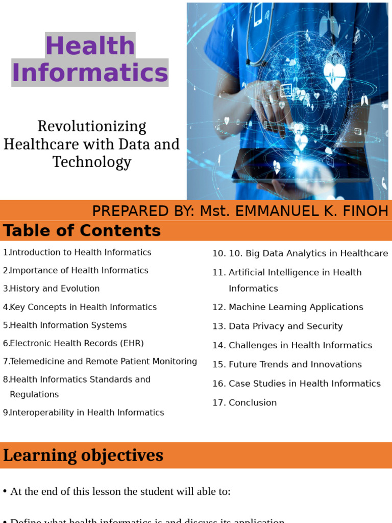 Health Informatics: Transforming Healthcare | PDF | Health Informatics ...