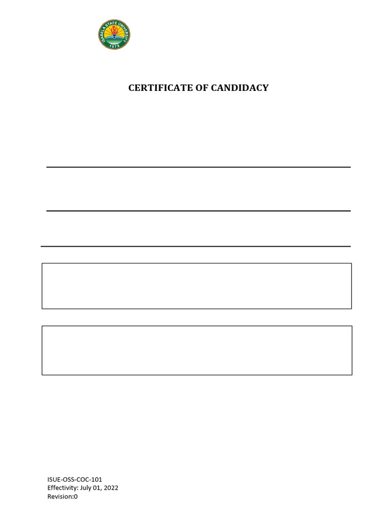 Certificate of Candidacy | PDF