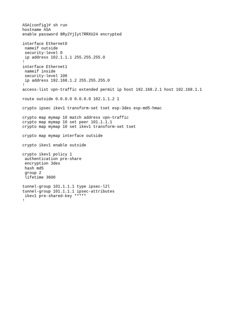 ASA(Config)# Sh Run | PDF