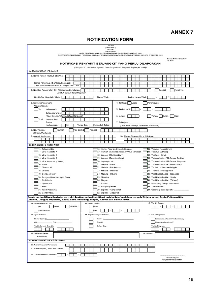 Borang Notification - Form | PDF