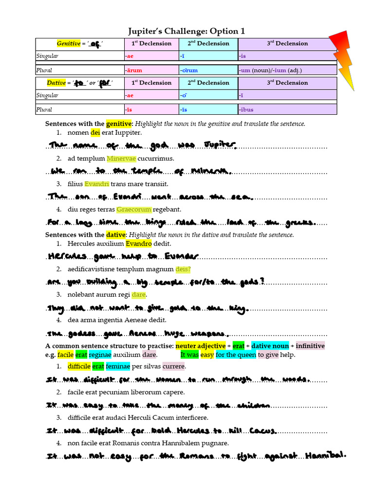 Latin Grammar Practice Guide | PDF | Grammatical Number | Plural